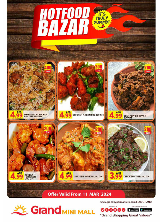 Hot Food Bazar - Grand Mini Mall from Grand Hypermarket until 11th ...