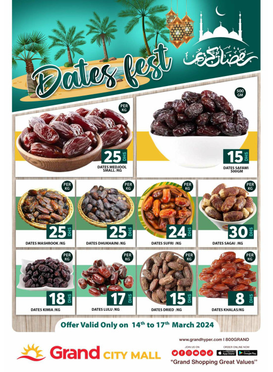 Dates Fest - Grand City Mall from Grand Hypermarket until 17th March ...