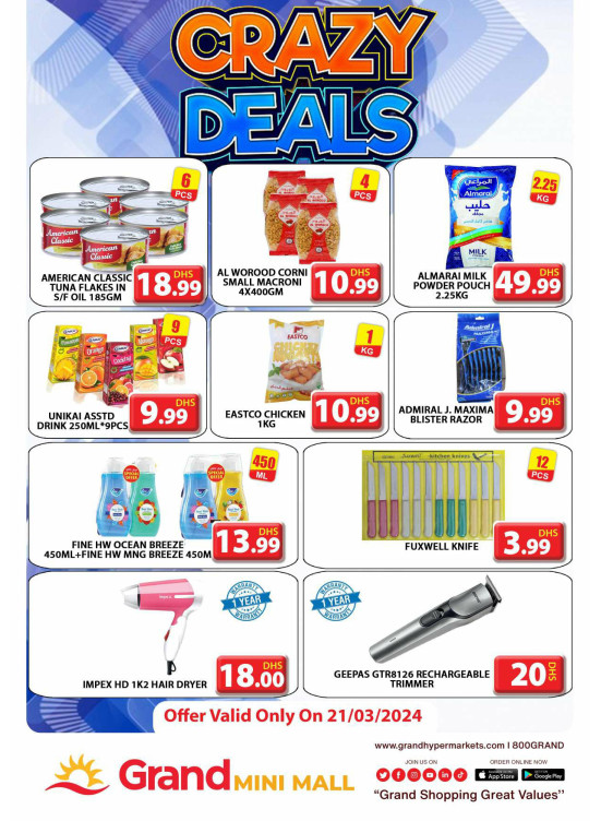 Crazy Deals - Grand Mini Mall from Grand Hypermarket until 21st March ...