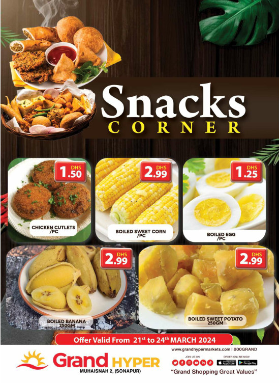 Snacks Corner - Grand Hyper Muhaisnah from Grand Hypermarket until 24th ...