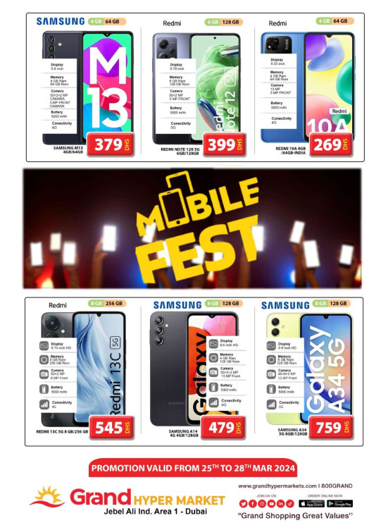Mobile Fest - Grand Hypermarket Jebel Ali from Grand Hypermarket until ...