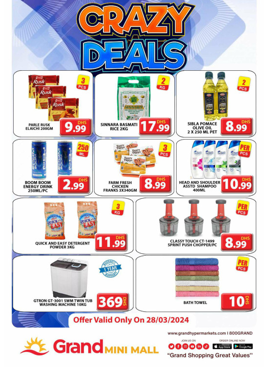 Crazy Deals - Grand Mini Mall from Grand Hypermarket until 28th March ...
