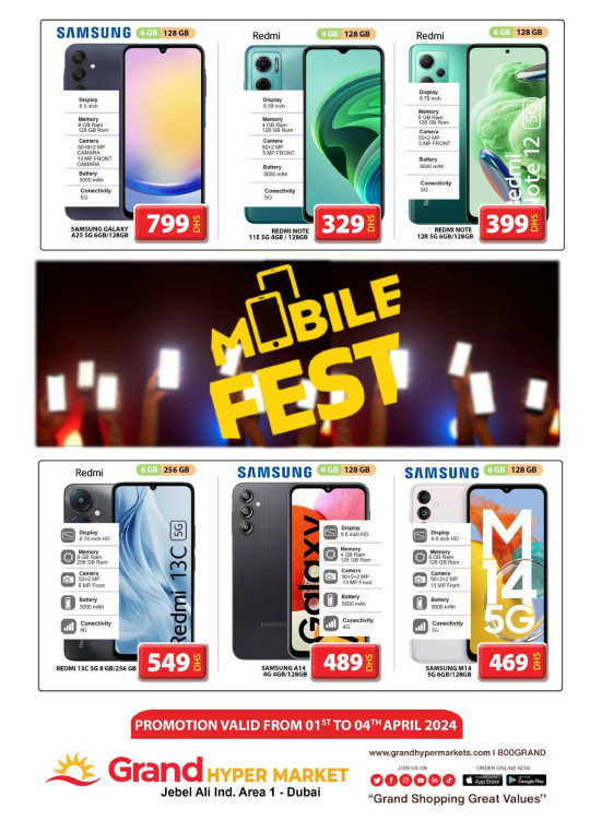 Mobile Fest - Grand Hypermarket Jebel Ali from Grand Hypermarket until ...