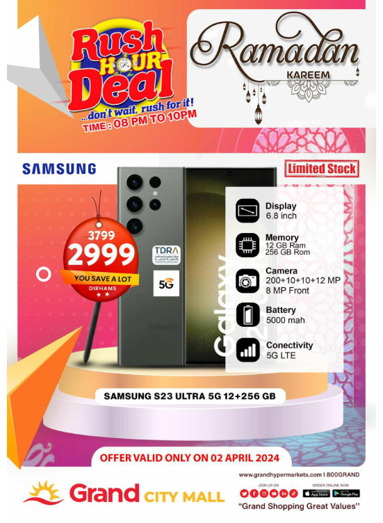 Rush Hour Deal - Grand City Mall from Grand Hypermarket until 2nd April ...