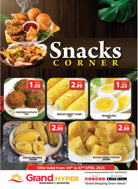 Snacks Corner - Grand Hyper Muhaisnah from Grand Hypermarket until 7th ...