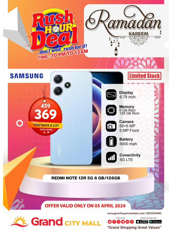 Rush Hour Deal - Grand City Mall from Grand Hypermarket until 5th April ...