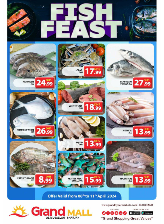 Fish Feast - Grand Mall Sharjah from Grand Hypermarket until 11th April - Grand Hypermarket UAE ...