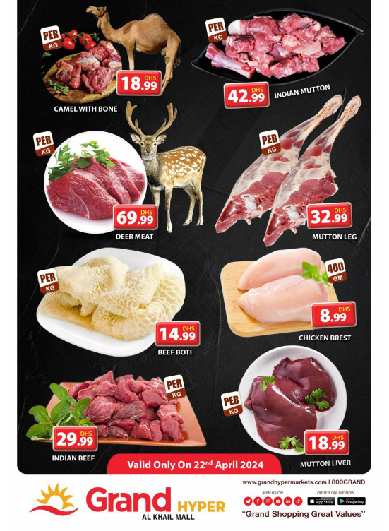 Meat Monday - Grand Hyper Al Khail Mall from Grand Hypermarket until 22nd April - Grand ...