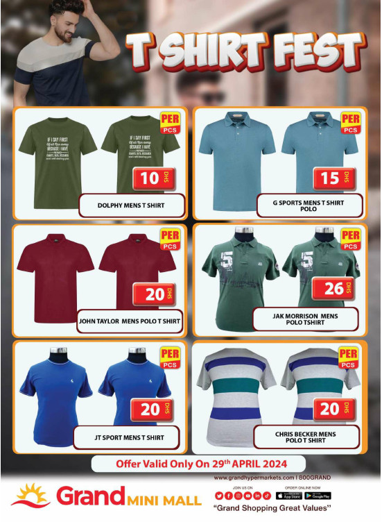 T-Shirt Fest - Grand Mini Mall from Grand Hypermarket until 29th April - Grand Hypermarket UAE ...