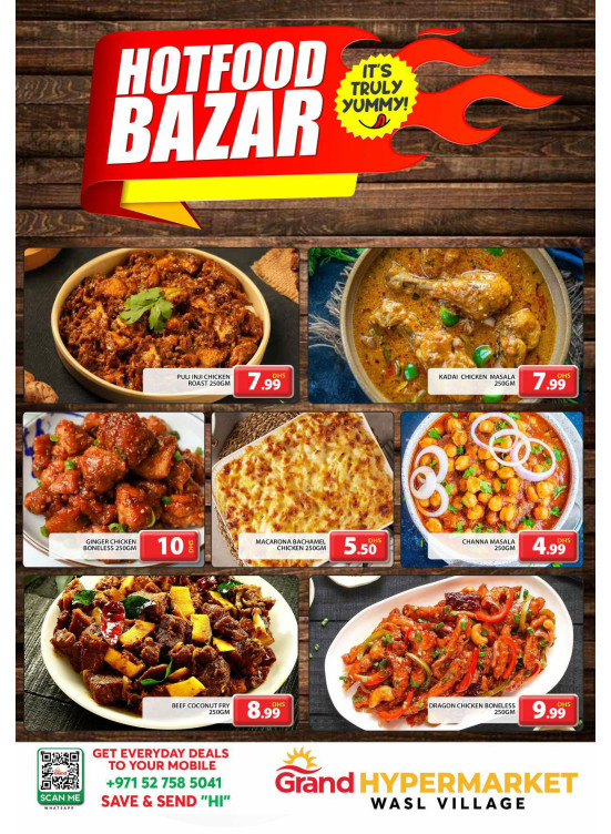 Hot Food Bazar - Wasl Village, Dubai from Grand Hypermarket until 5th May - Grand Hypermarket ...