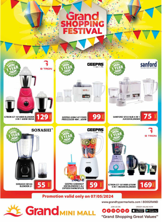 Grand Shopping Festival - Grand Mini Mall from Grand Hypermarket until 7th May - Grand ...