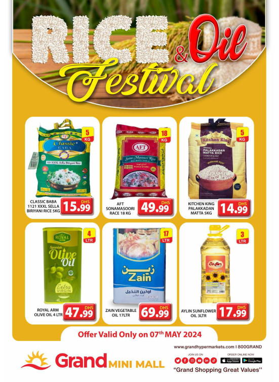Rice & Oil Festival - Grand Mini Mall from Grand Hypermarket until 7th ...