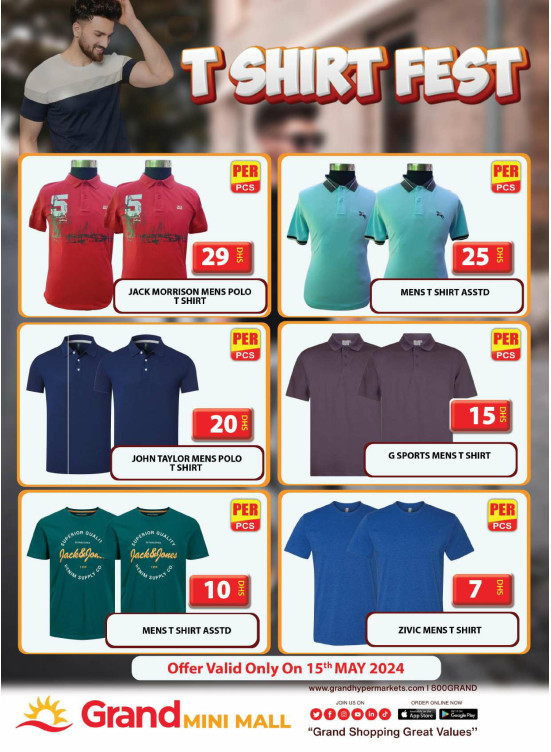 T-Shirt Fest - Grand Mini Mall from Grand Hypermarket until 15th May - Grand Hypermarket UAE ...