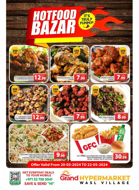 Hot Food Bazar - Wasl Village, Dubai from Grand Hypermarket until 22nd May - Grand Hypermarket ...