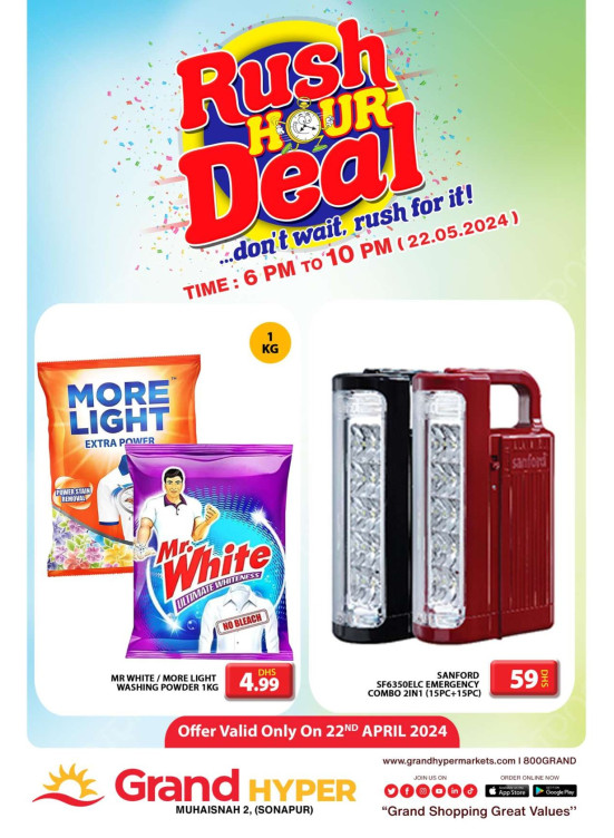 Wednesday Rush Hour Deal - Grand Hyper Muhaisnah from Grand Hypermarket ...