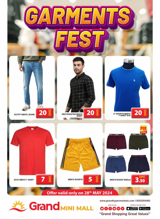 Garments Fest - Grand Mini Mall from Grand Hypermarket until 28th May - Grand Hypermarket UAE ...