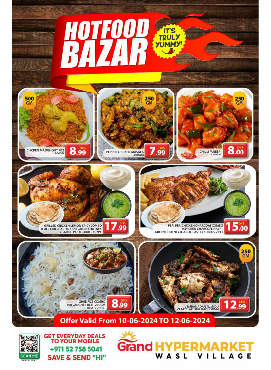 Hot Food Bazar - Wasl Village, Dubai from Grand Hypermarket until 12th June - Grand Hypermarket ...