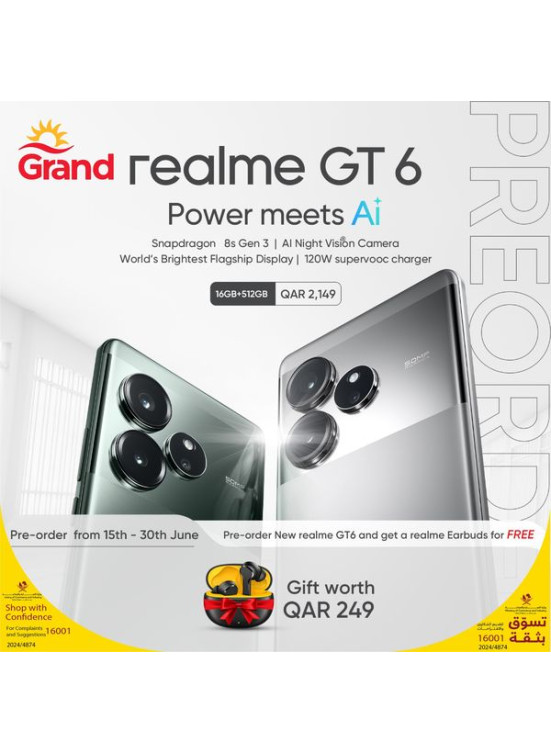 Real me GT6 Smart Phone Offer from Grand Hypermarket until 30th June ...