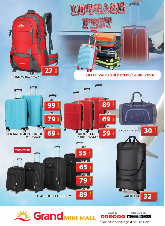 Luggage Fest - Grand Mini Mall from Grand Hypermarket until 25th June - Grand Hypermarket UAE ...