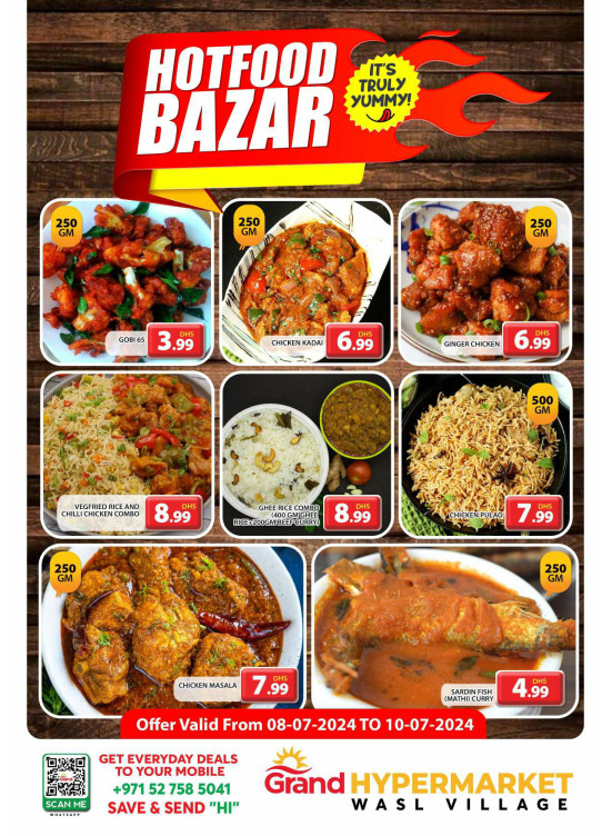 Hot Food Bazar - Wasl Village, Dubai from Grand Hypermarket until 10th July - Grand Hypermarket ...