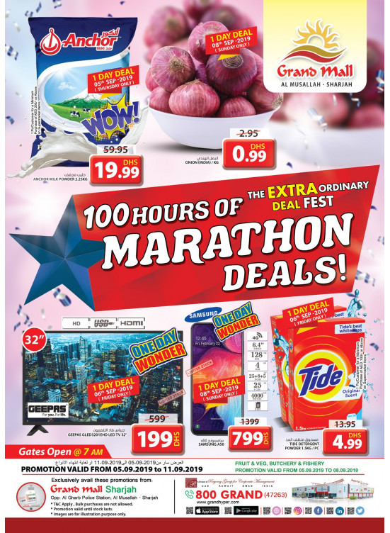 Marathon Deals - Grand Mall Sharjah from Grand Hypermarket until 12th ...
