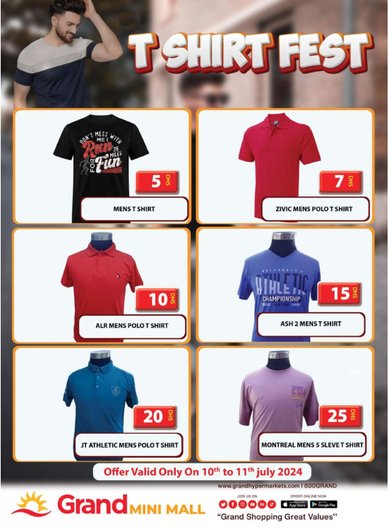 T-Shirt Fest - Grand Mini Mall from Grand Hypermarket until 11th July - Grand Hypermarket UAE ...