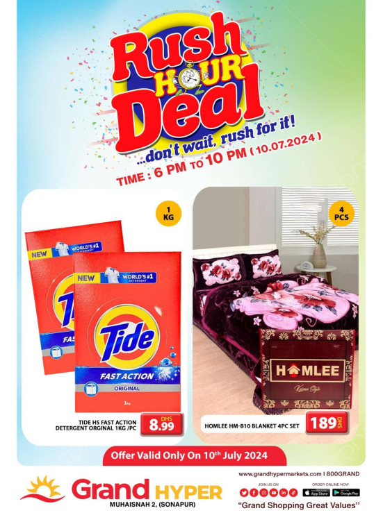 Rush Hour Deal - Grand Hyper Muhaisnah from Grand Hypermarket until ...