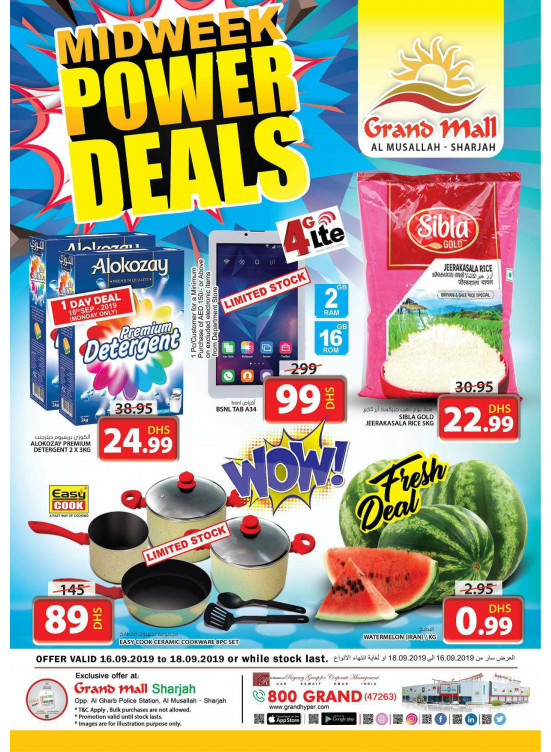 Midweek Power Deals - Grand Mall Sharjah from Grand Hypermarket until ...