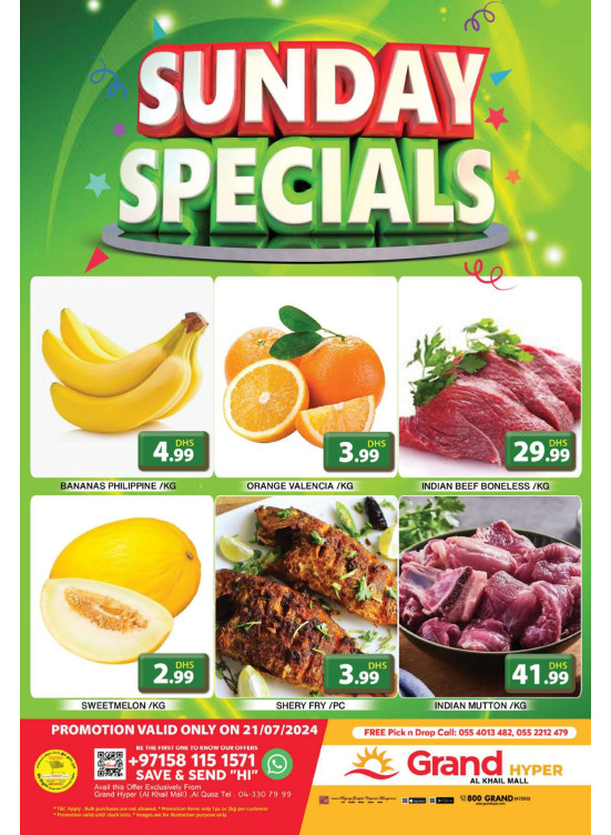 Sunday Specials - Grand Hyper Al Khail Mall from Grand Hypermarket until 21st July - Grand ...