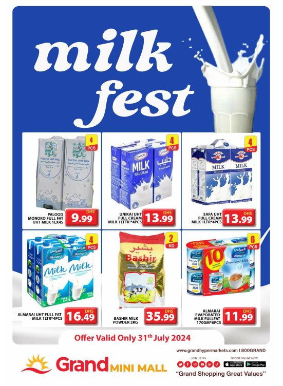 Milk Fest - Grand Mini Mall from Grand Hypermarket until 31st July ...