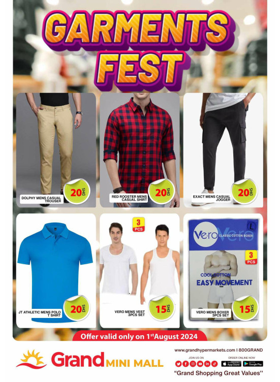 Garments Fest - Grand Mini Mall from Grand Hypermarket until 1st August - Grand Hypermarket UAE ...
