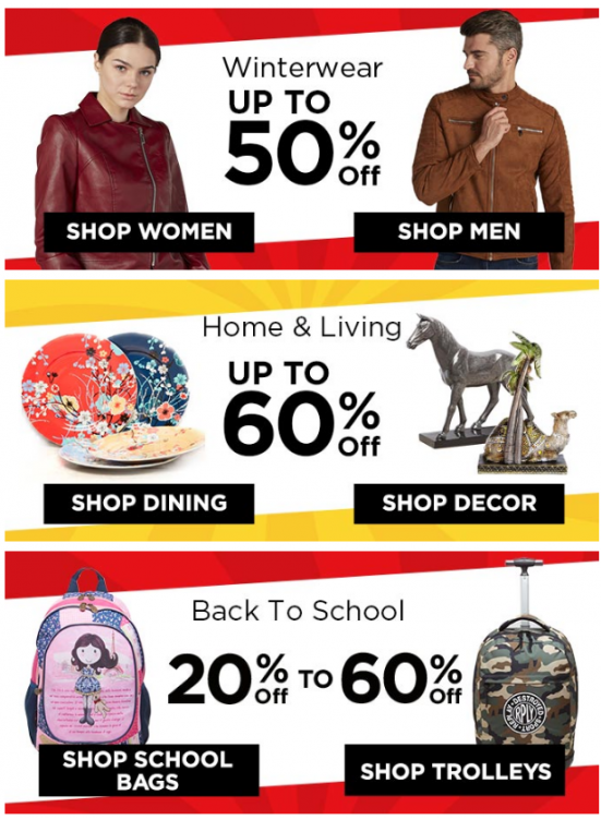 Super Deals - Up To 60% Off from Centrepoint until 5th February ...