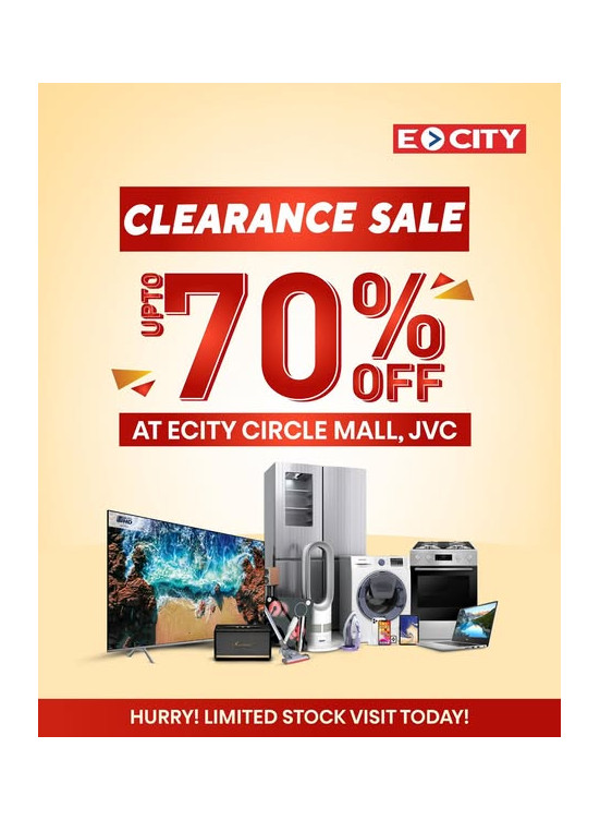 Clearance Sale from ECity until 21st February - ECity UAE Offers & Promotions