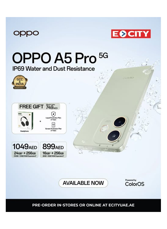 Oppo A5 Pro Deals from ECity until 31st March - ECity UAE Offers ...