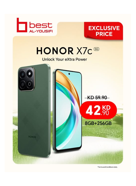 Special Offer on HONOR X7c 5G from Best Al-Yousifi Electronics‏ until ...
