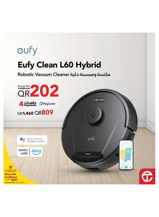 Special Offers on Eufy Clean L60 Hybrid Robot Vacuum from Jarir ...