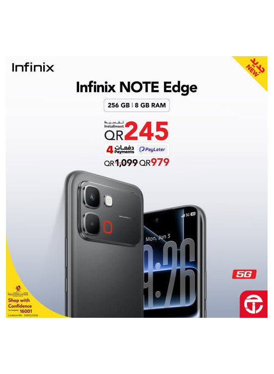 New Arrival - Infinix Note Edge Smartphone from Jarir Bookstore until ...