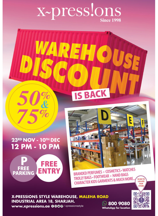 Warehouse Discount from Xpressions Style until 10th December ...