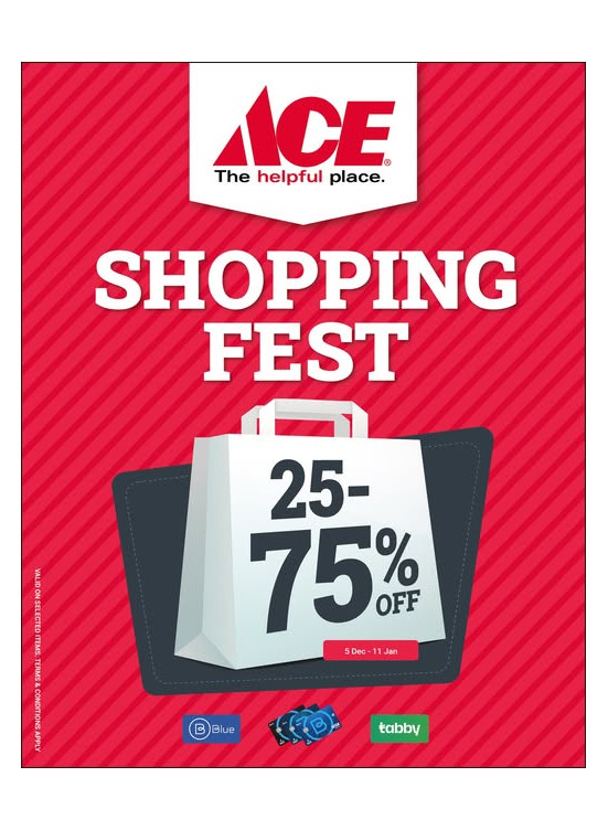 Shopping Fest Season At ACE UAE from ACE until 11th January - ACE UAE Offers & Promotions
